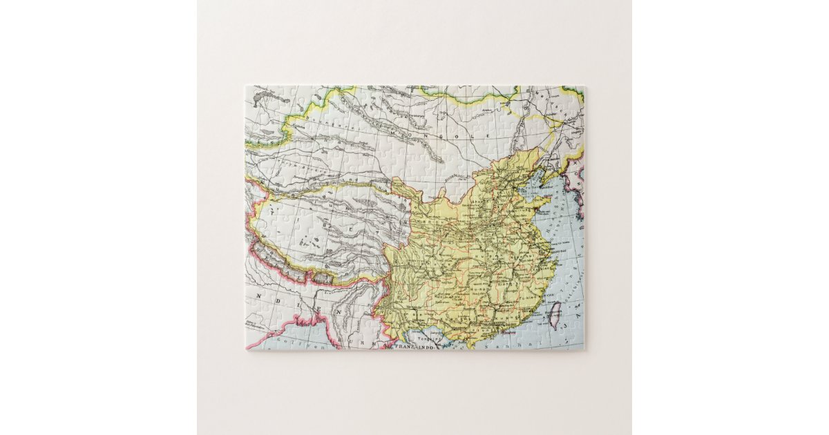 MAP: CHINA, 1910 JIGSAW PUZZLE | Zazzle