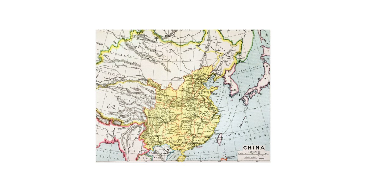 MAP: CHINA, 1910 POSTCARD | Zazzle.com