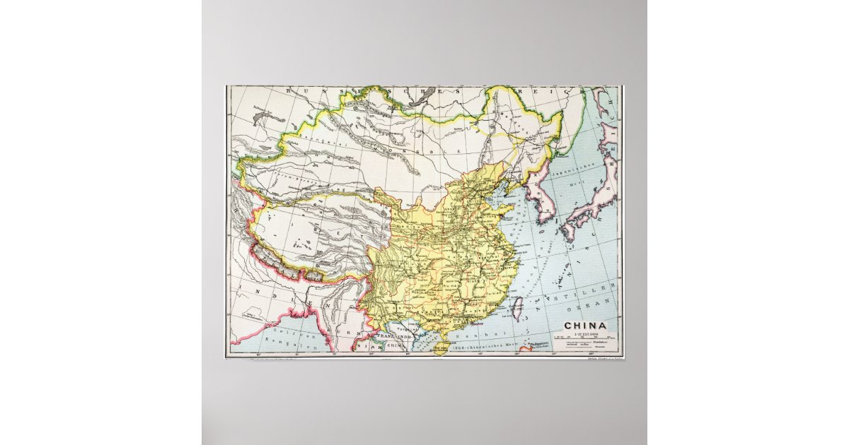 MAP: CHINA, 1910 POSTER | Zazzle