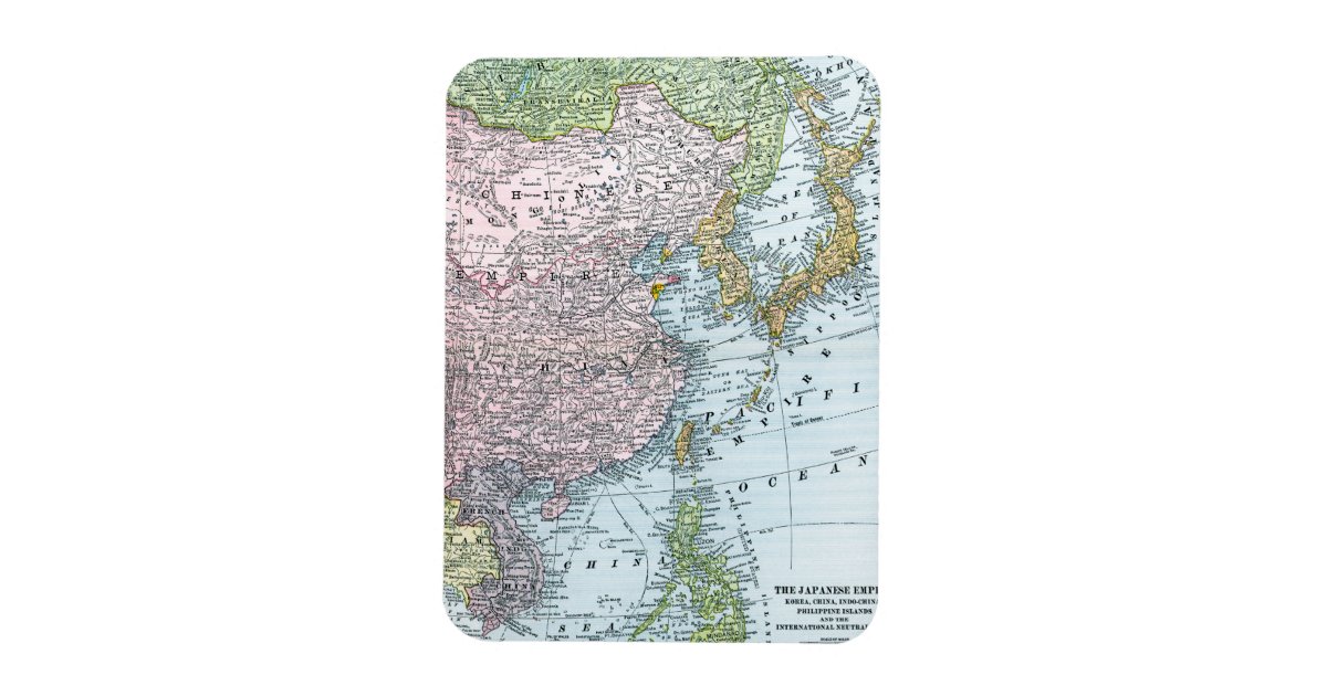 MAP: EAST ASIA, 1907 MAGNET | Zazzle
