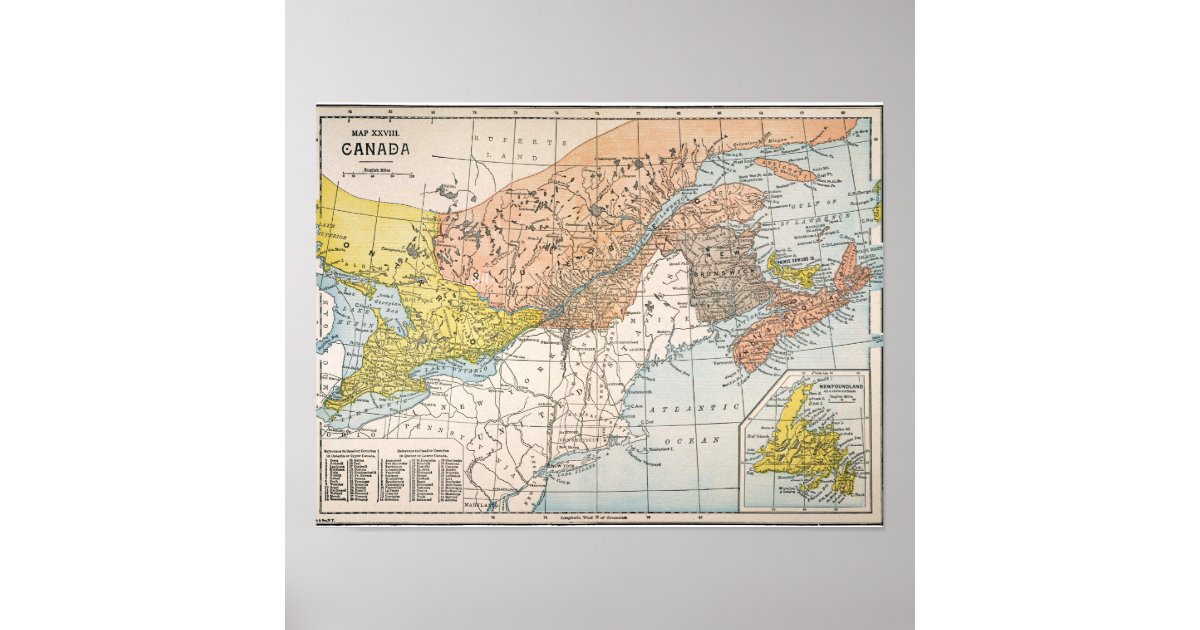 MAP: EASTERN CANADA POSTER | Zazzle