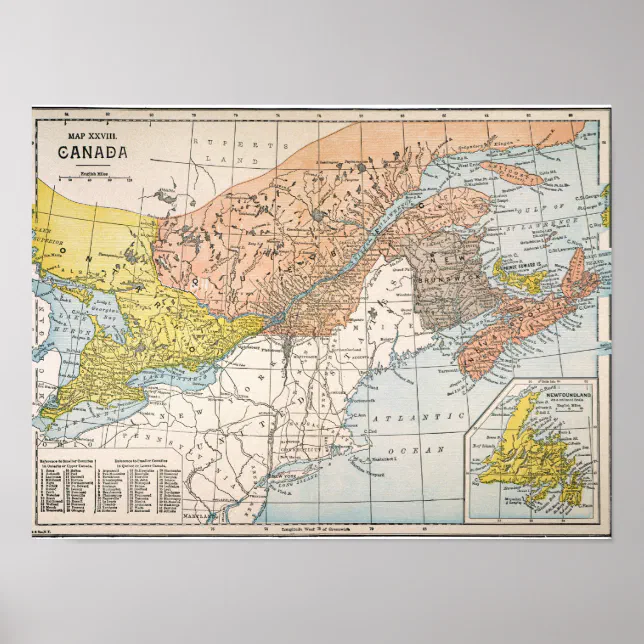 MAP: EASTERN CANADA POSTER | Zazzle