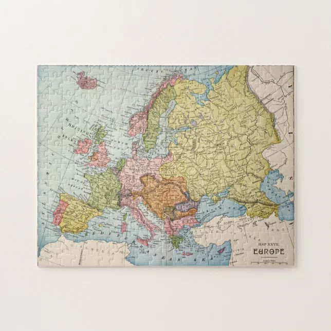 MAP: EUROPE, 1885 JIGSAW PUZZLE | Zazzle