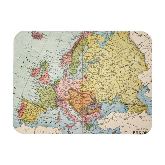 MAP: EUROPE, 1885 MAGNET | Zazzle.com