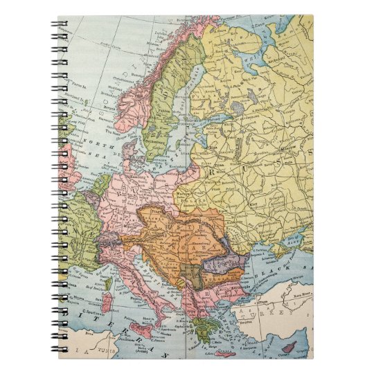 MAP: EUROPE, 1885 NOTEBOOK | Zazzle.com