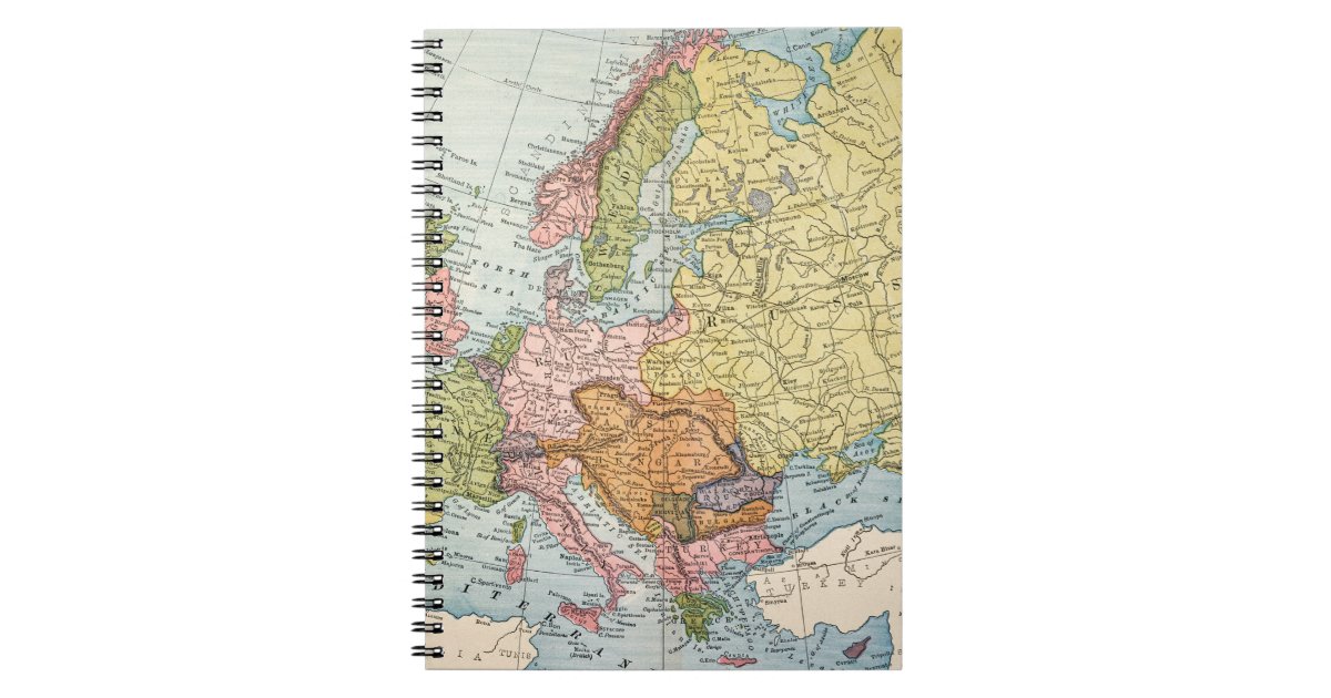 MAP: EUROPE, 1885 NOTEBOOK | Zazzle