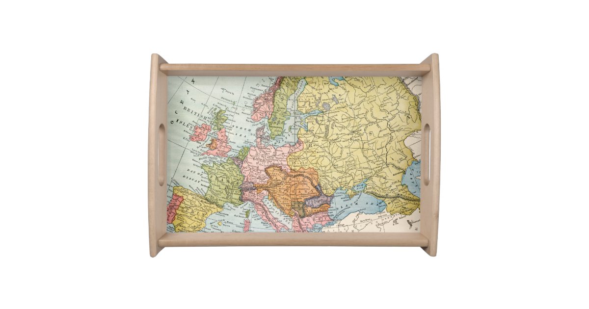 MAP: EUROPE, 1885 SERVING TRAY | Zazzle