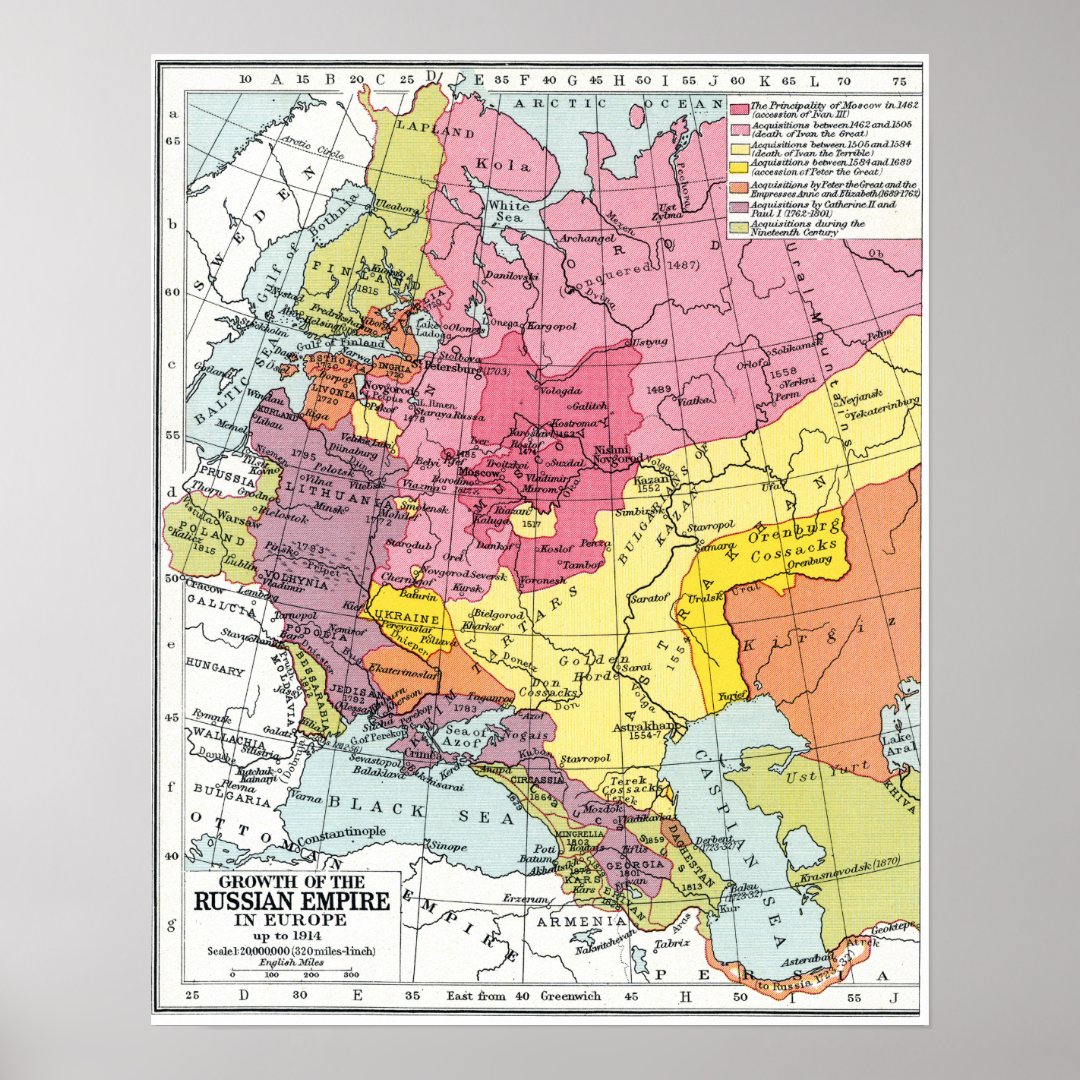 MAP: EXPANSION OF RUSSIA POSTER | Zazzle