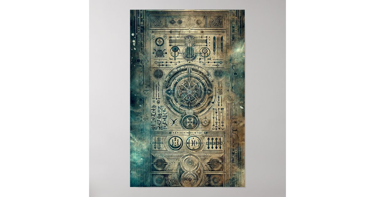 Map for the sunken city of Atlantis Poster | Zazzle