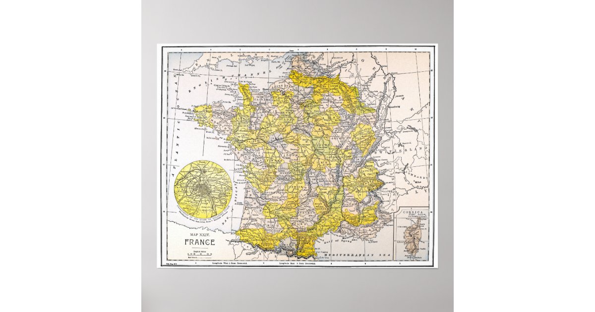 MAP: FRANCE POSTER | Zazzle