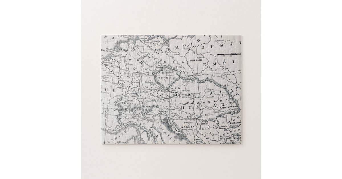 MAP: GERMANY AND AUSTRIA JIGSAW PUZZLE | Zazzle