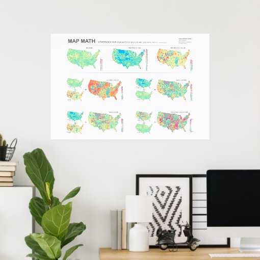 Map Math: the United States of Ratios Poster | Zazzle