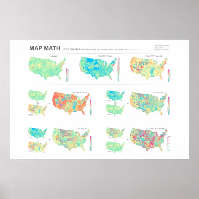 Map Math: the United States of Ratios Poster | Zazzle