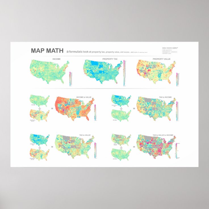Map Math: the United States of Ratios Poster | Zazzle