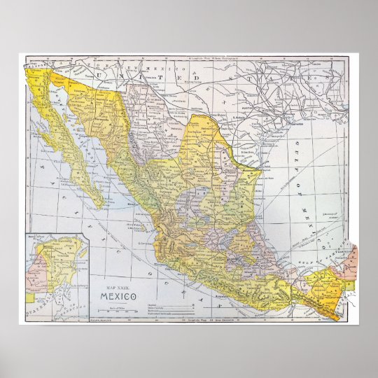 MAP: MEXICO POSTER | Zazzle.com