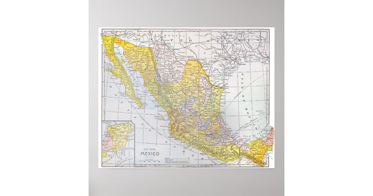 MAP: MEXICO POSTER | Zazzle