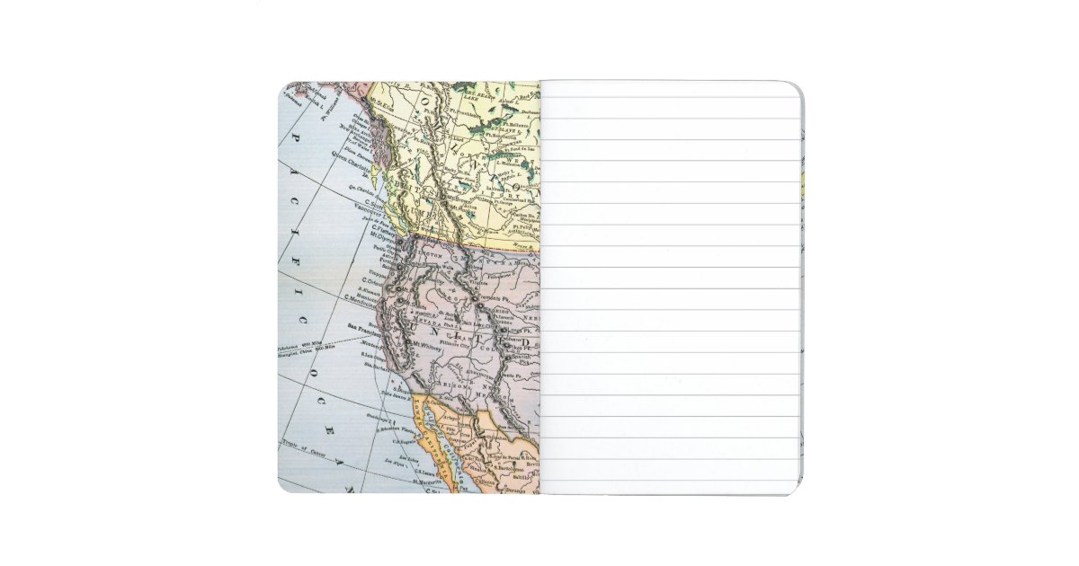 MAP: NORTH AMERICA, 1890 JOURNAL | Zazzle