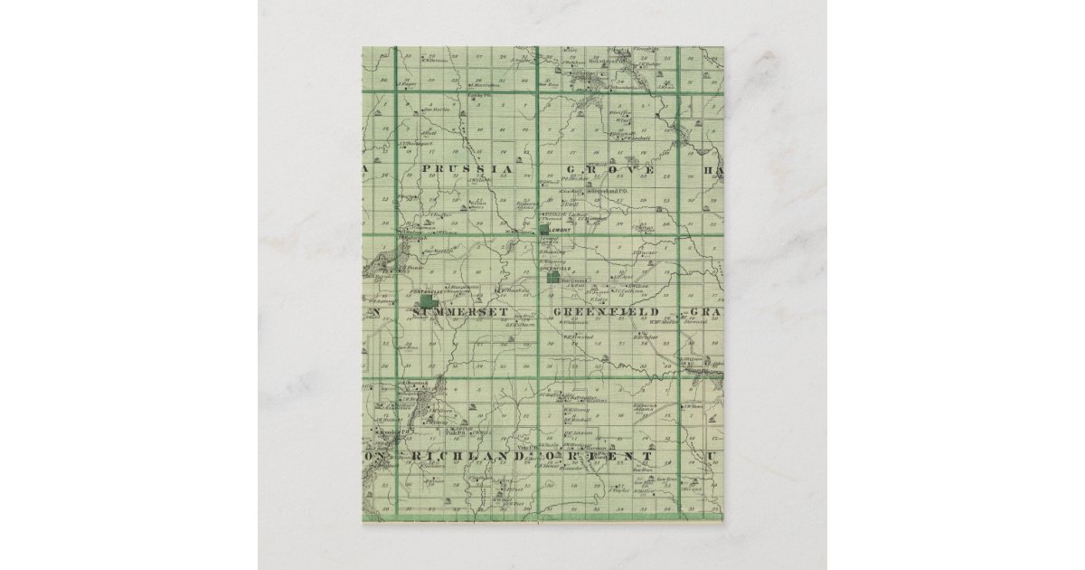 Map of Adair County, State of Iowa Postcard | Zazzle
