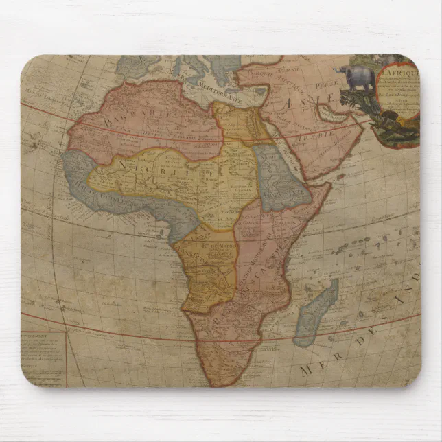 Map of Africa | 1700 Mouse Pad | Zazzle