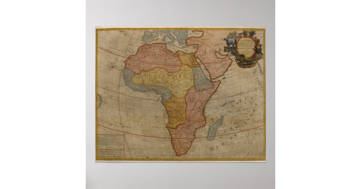 Map of Africa | 1700 Poster | Zazzle