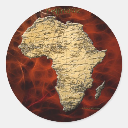 Map of Africa Dark Continent Art Stickers | Zazzle.com