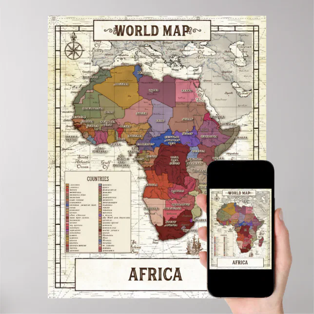 Map Of Africa Poster | Zazzle