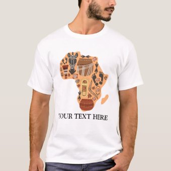 Map of Africa with African Culture Heritage T-Shirt | Zazzle