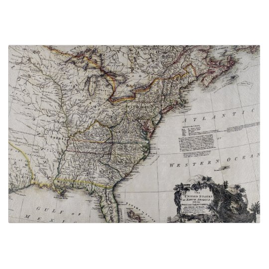 MAP OF AMERICA, 1809 CUTTING BOARD | Zazzle.com