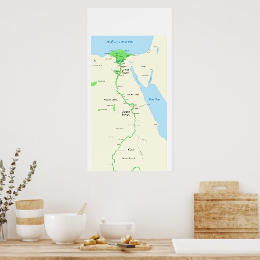 Map of Ancient Egypt During the Dynastic Period Poster | Zazzle