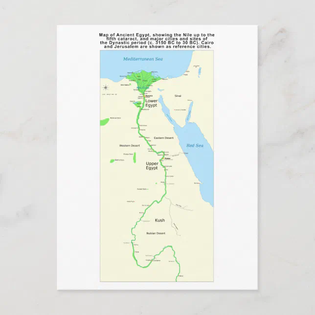 Map of Ancient Egypt Dynastic Period Postcard | Zazzle