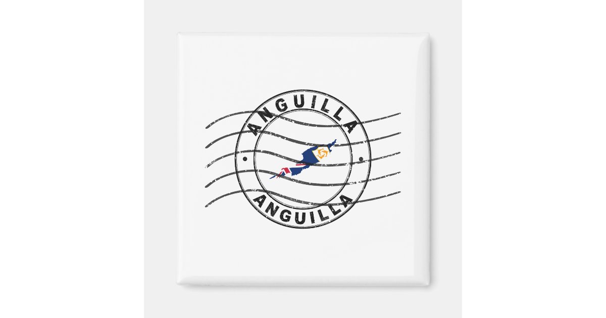 Map of Anguilla, Postal Passport Stamp Magnet | Zazzle