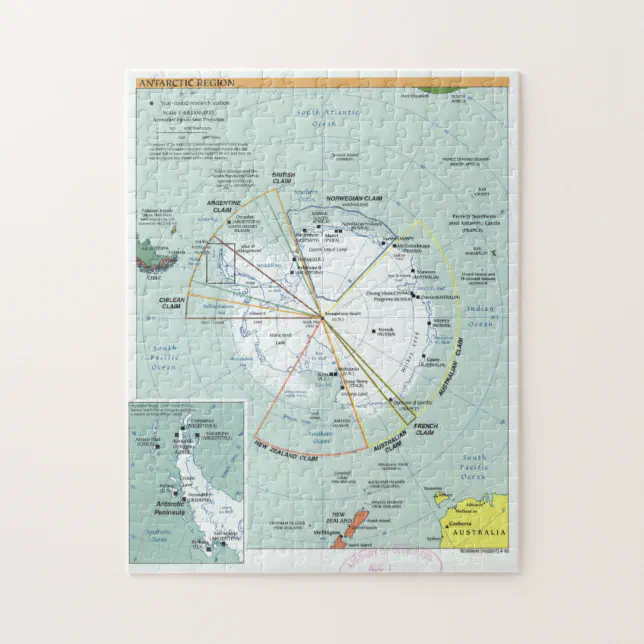 Map of Antarctica (2000) Jigsaw Puzzle | Zazzle