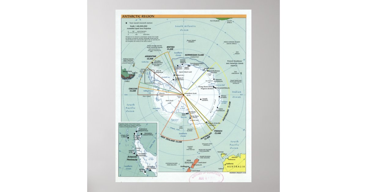 Map of Antarctica (2000) Poster | Zazzle