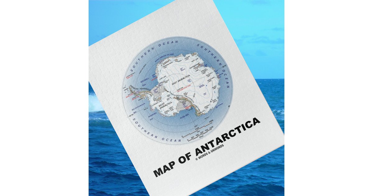 Map Of Antarctica (Geography) Jigsaw Puzzle | Zazzle