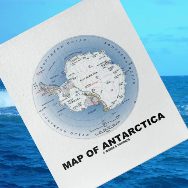Map Of Antarctica (Geography) Jigsaw Puzzle | Zazzle