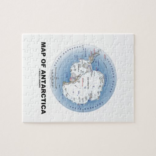 Map Of Antarctica (Geography) Jigsaw Puzzle | Zazzle