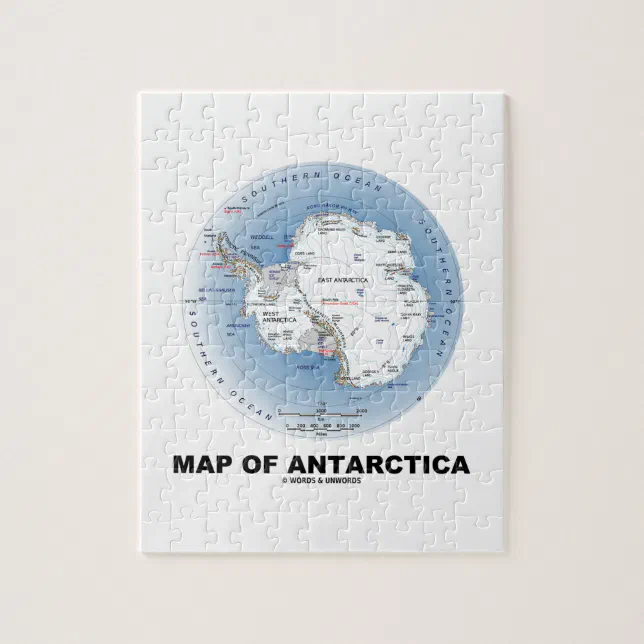 Map Of Antarctica (Geography) Jigsaw Puzzle | Zazzle