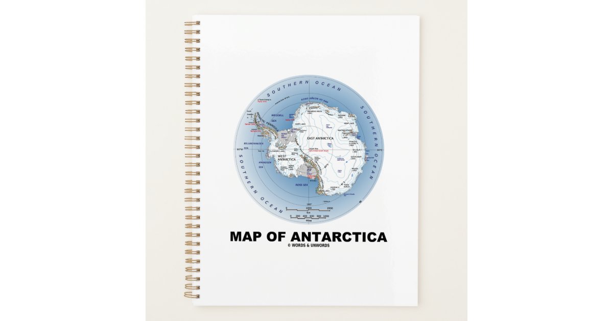 Map Of Antarctica Geography Planner | Zazzle