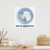 Map Of Antarctica Geography Poster | Zazzle
