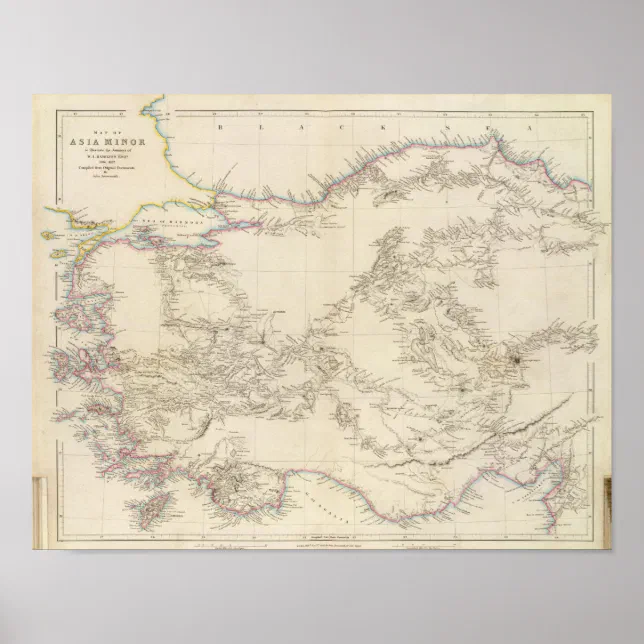 Map of Asia Minor Poster | Zazzle