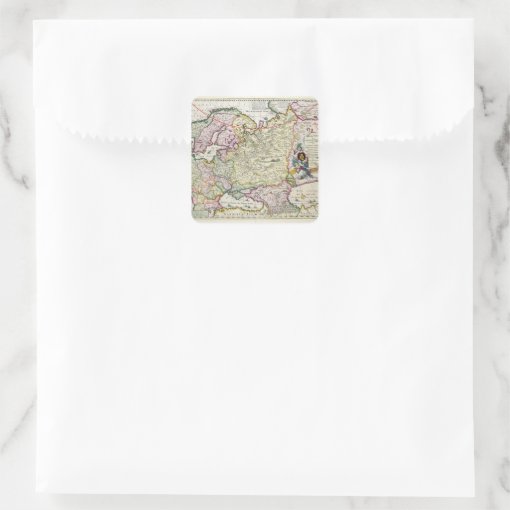 Map of Asia Minor Square Sticker | Zazzle