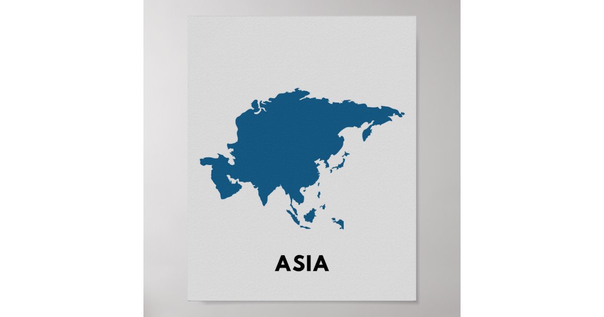 Map of Asia Poster | Zazzle