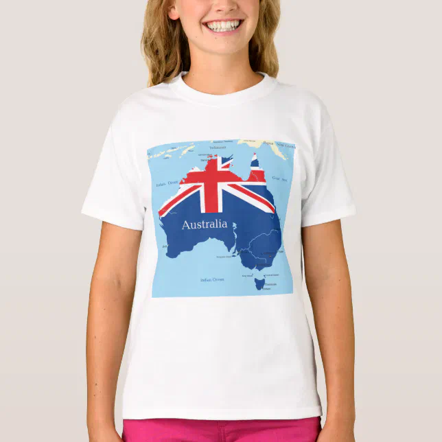 Map of Australia Girls T-Shirt | Zazzle