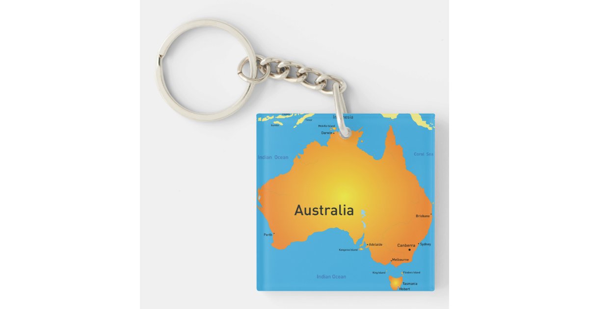 Map Of Australia Keychain | Zazzle