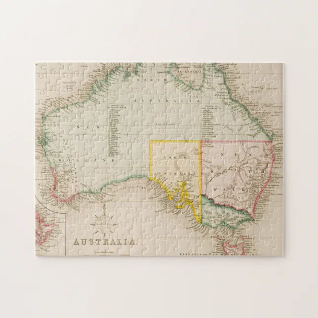Map of Australia & New Zealand Jigsaw Puzzle | Zazzle