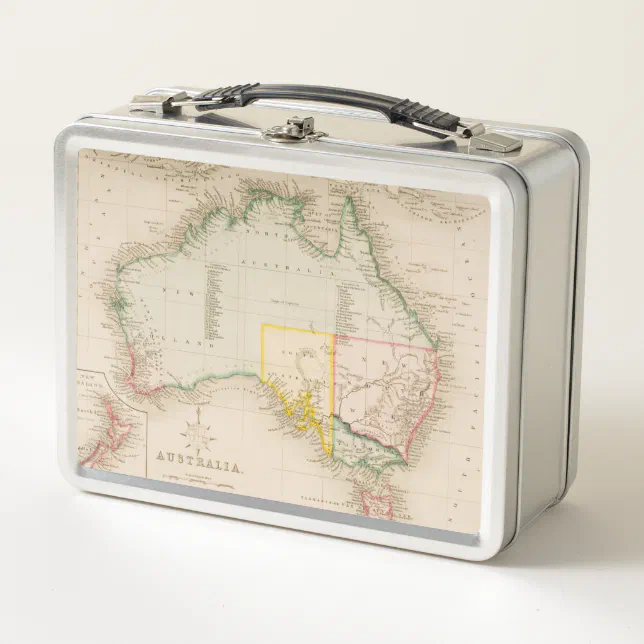 Map of Australia & New Zealand Metal Lunch Box | Zazzle