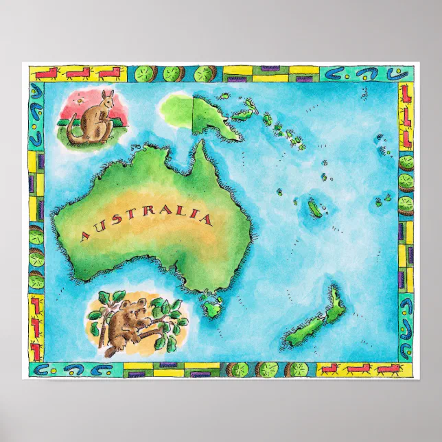 Map of Australia Poster | Zazzle