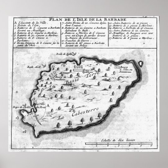 Map of Barbados Poster | Zazzle.com