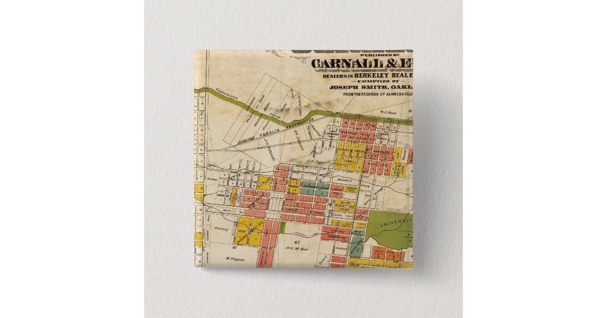 Map of Berkeley Button | Zazzle
