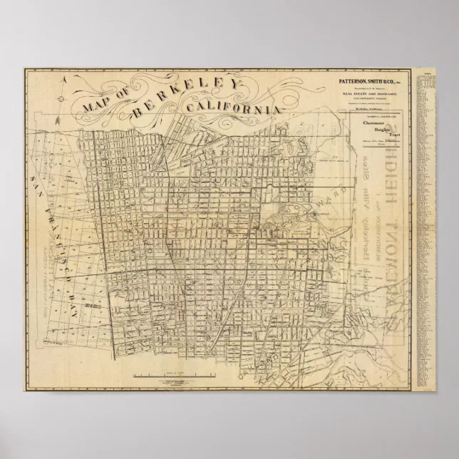 Map of Berkeley, California Poster | Zazzle